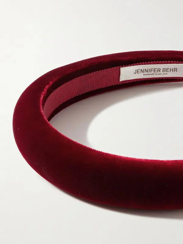 JENNIFER BEHR Tori Velvet Headband - Red