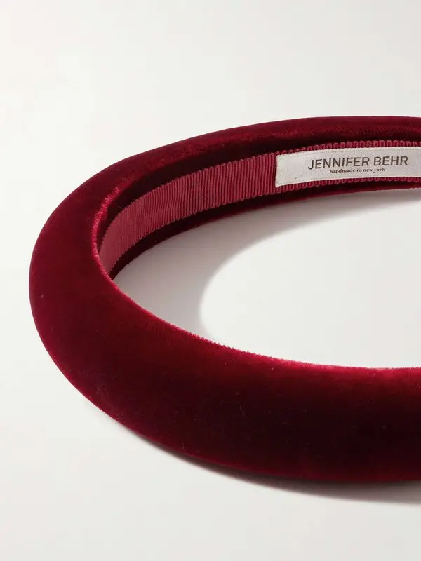JENNIFER BEHR Tori Velvet Headband - Red