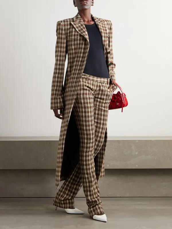 Acne Studios Checked Tweed Tailored Coat