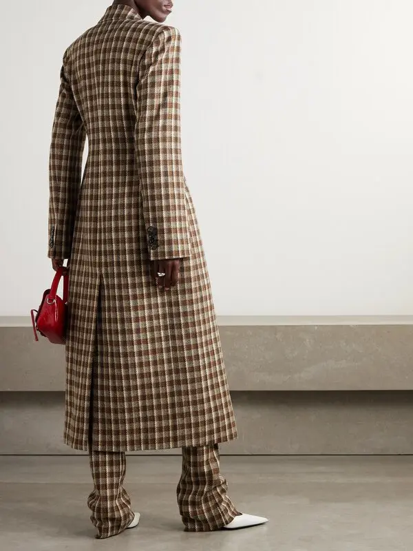 Acne Studios Checked Tweed Tailored Coat