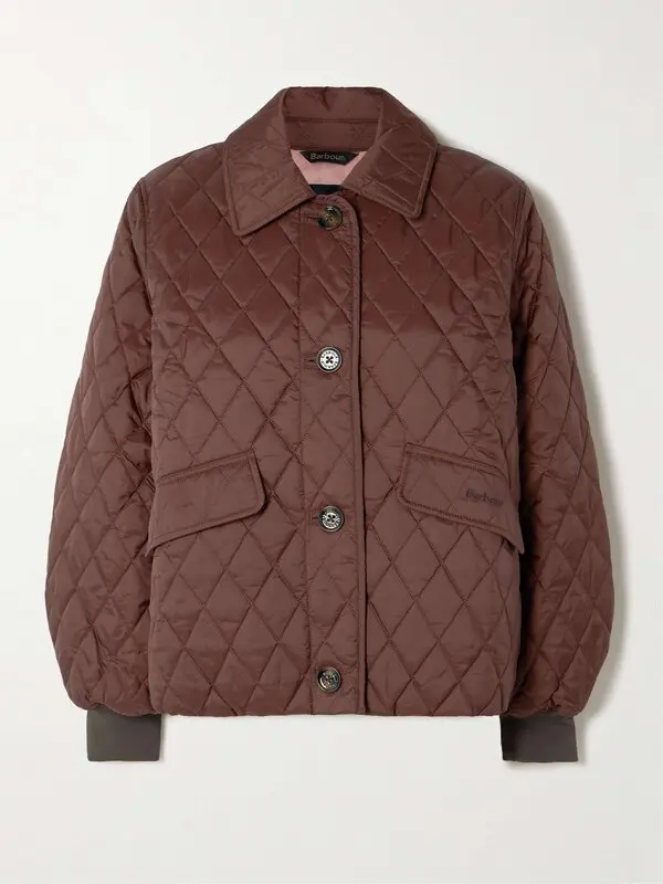 Barbour Alexa Chung Jamie Quilted Jacket In Brown - 40% Off