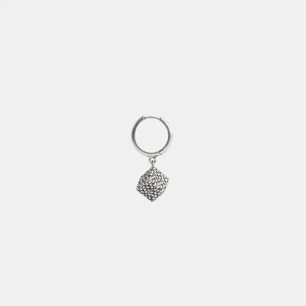 COACH Quilted Cube Huggie Earring