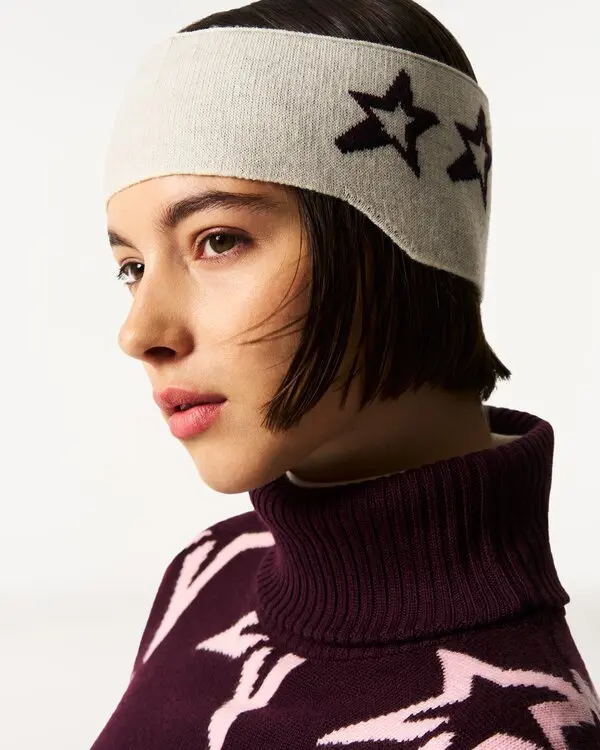 Perfect Moment Star Merino Wool Headband - White