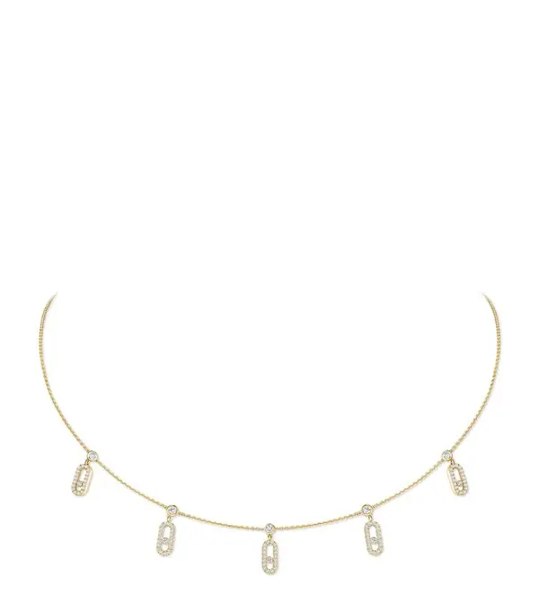 Messika Move Uno Diamond Pavé Necklace - Gold
