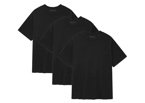 Fear Of God Essentials 3pack Essential Tee Shirt - Black