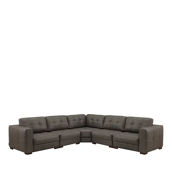 CHATEAU D'AX Velutto 5 Piece Sectional - Mid Tone Gray