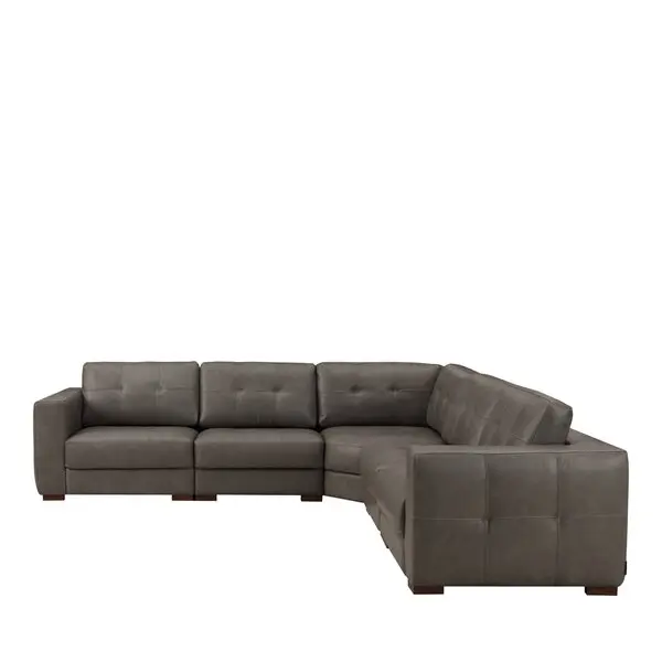 CHATEAU D'AX Velutto 5 Piece Sectional - Mid Tone Gray