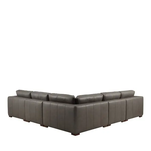 CHATEAU D'AX Velutto 5 Piece Sectional - Mid Tone Gray