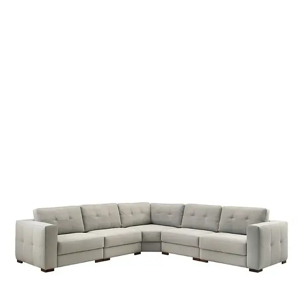 CHATEAU D'AX Velutto 5 Piece Sectional - Stone