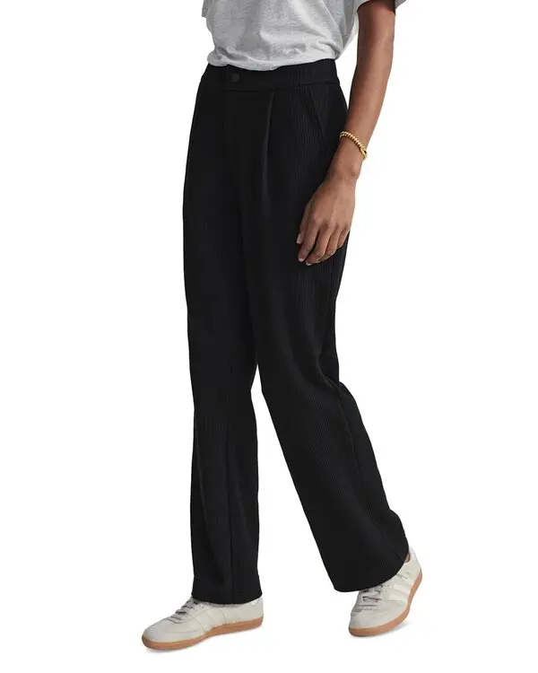 Varley Aberdeen Ribbed Knit Pants - Black
