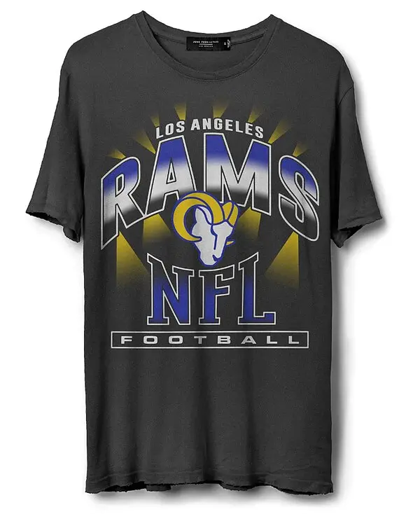 Junk Food Clothing Nfl Los Angeles Rams Chrome Flea Market T-shirt - Black