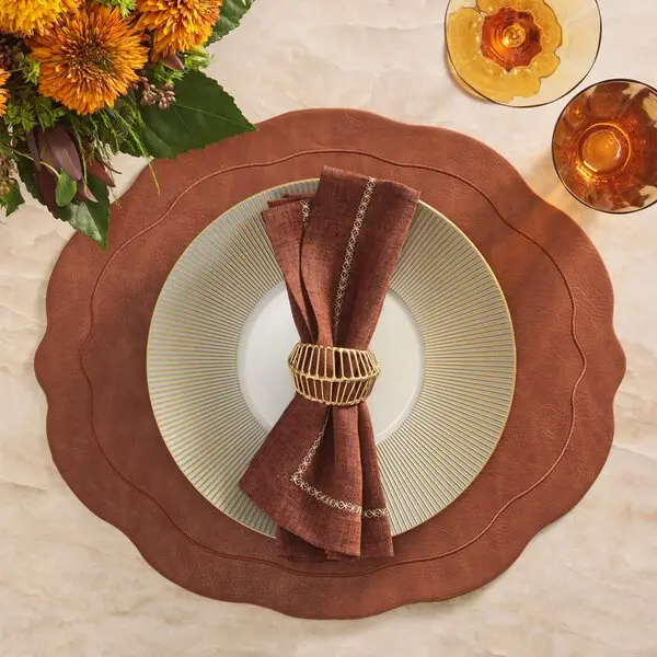 KIM SEYBERT Tailored Placemat - Brown