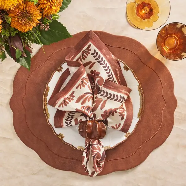 KIM SEYBERT Tailored Placemat - Brown