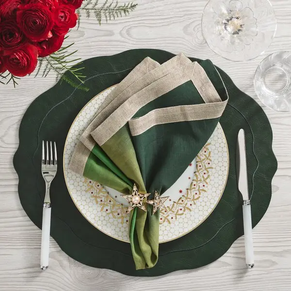 KIM SEYBERT Tailored Placemat - Hunter Green
