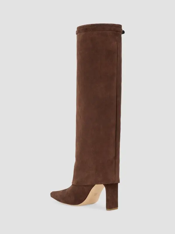 Staud Wally 90mm Suede Foldover Boots
