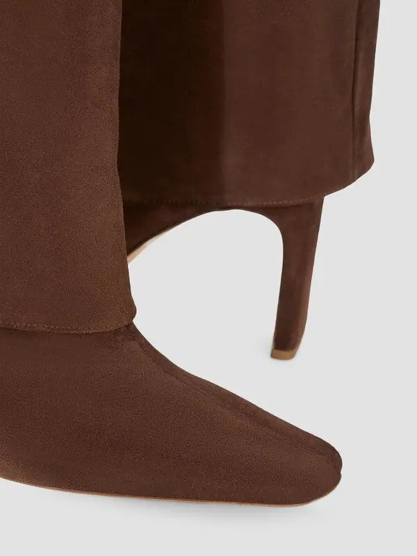 Staud Wally 90mm Suede Foldover Boots