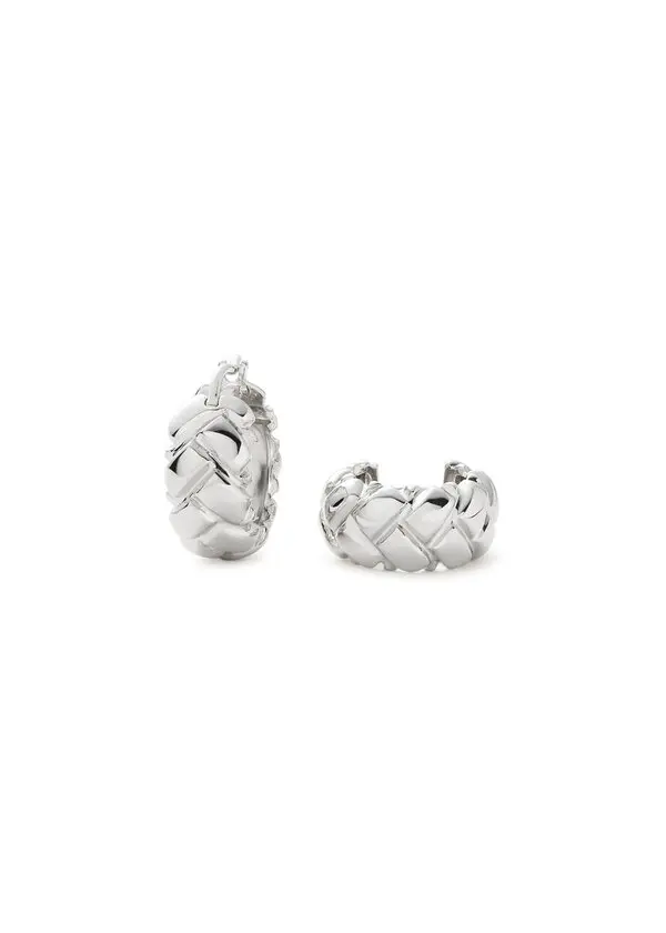 MISSOMA X Lucy Williams Waffle Mini Rhodium-plated Hoop Earrings - Silver