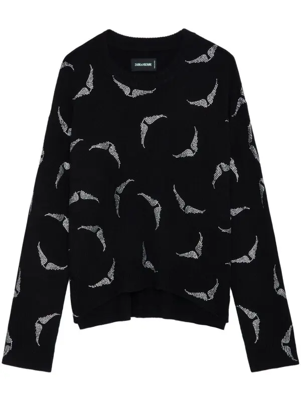 Zadig&Voltaire Markus Strass Wings Jumper - Black