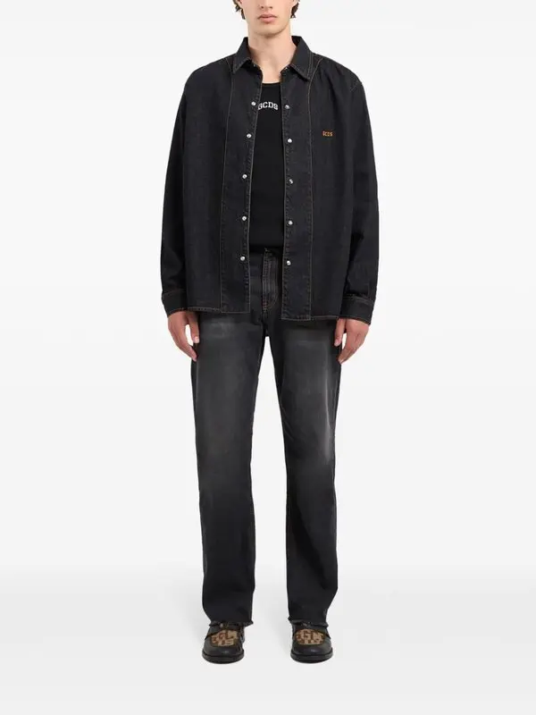 Gcds Wirdo Straight-leg Jeans - Black