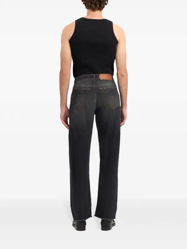 Gcds Wirdo Straight-leg Jeans - Black