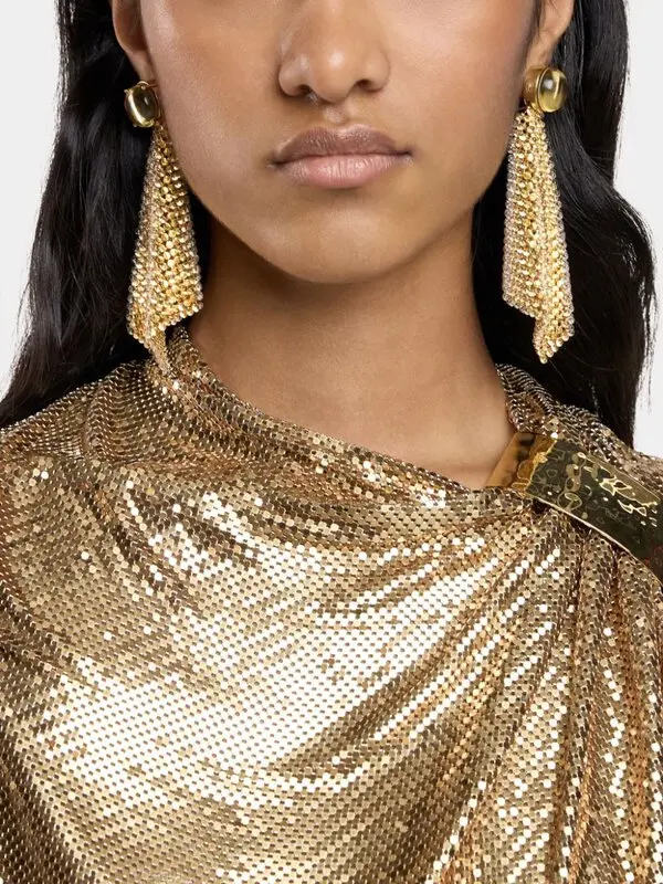 Rabanne Chainmail Dangle Earrings - Gold