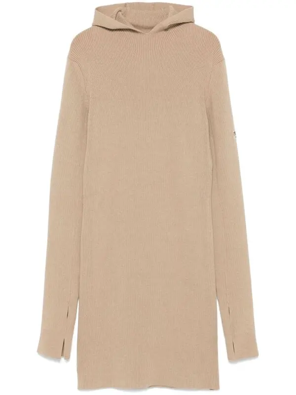 Fendi Hooded Mini Dress - Neutrals