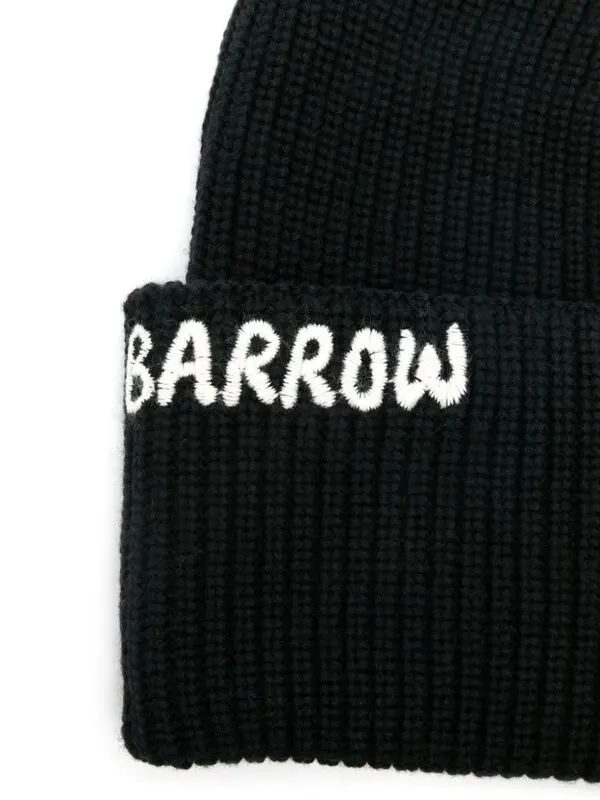 BARROW Ribbed-knit Beanie Hat - Black