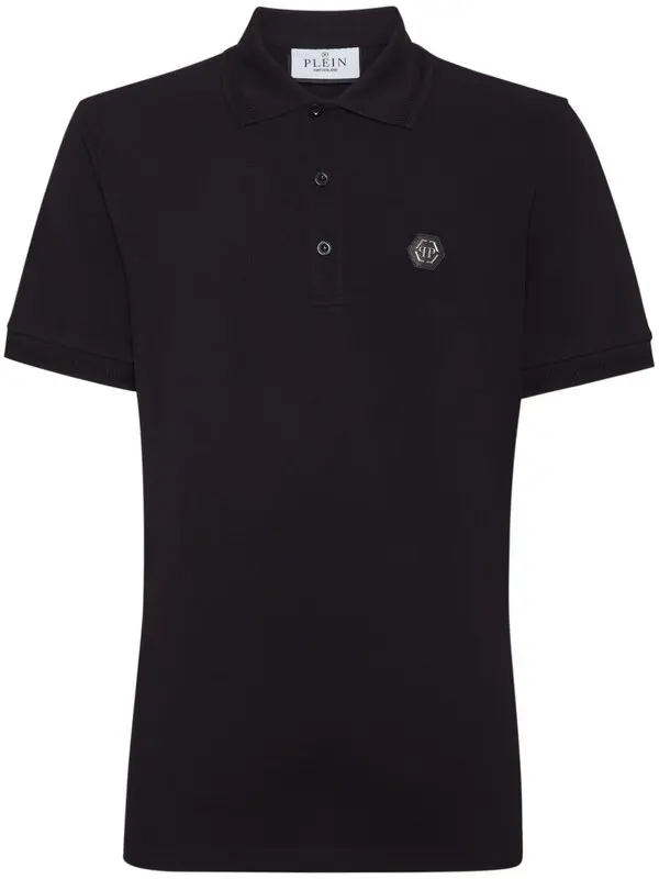 Philipp Plein Logo-patch Cotton Polo Shirt