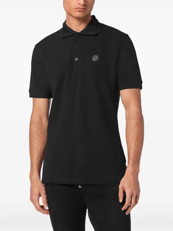 Philipp Plein Logo-patch Cotton Polo Shirt