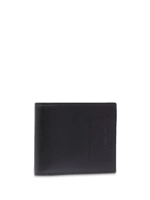 LANCEL 8cc Bi-fold Leather Wallet - Black