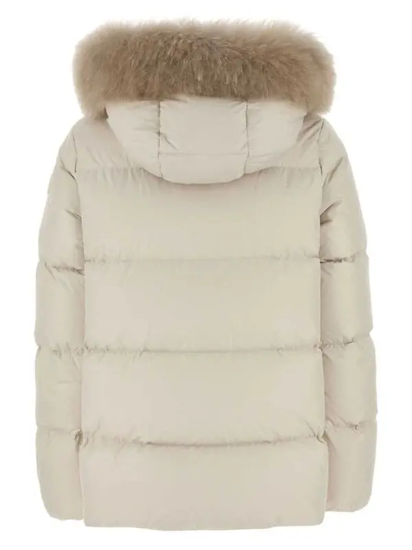 Moncler Laichefur Parka Coat - Neutrals