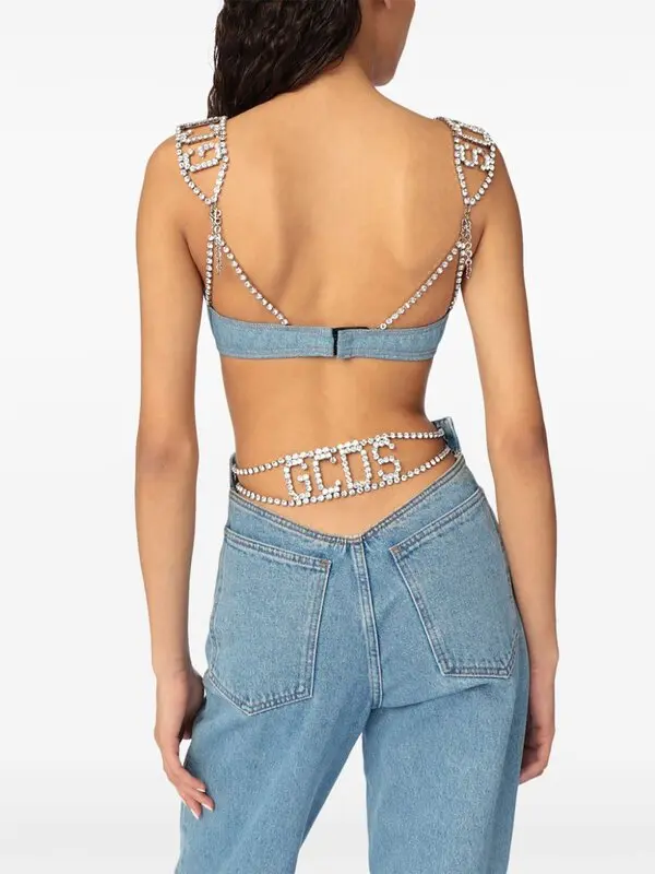 Gcds Chocker Denim Bra