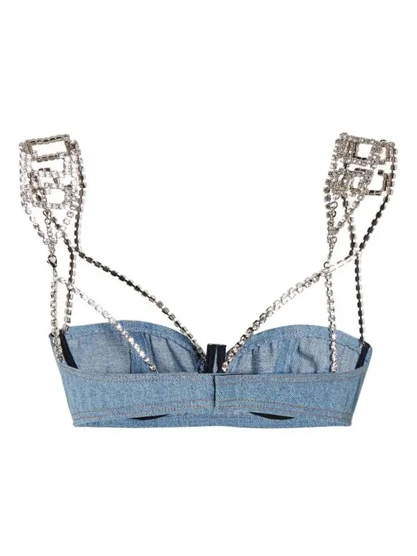Gcds Chocker Denim Bra