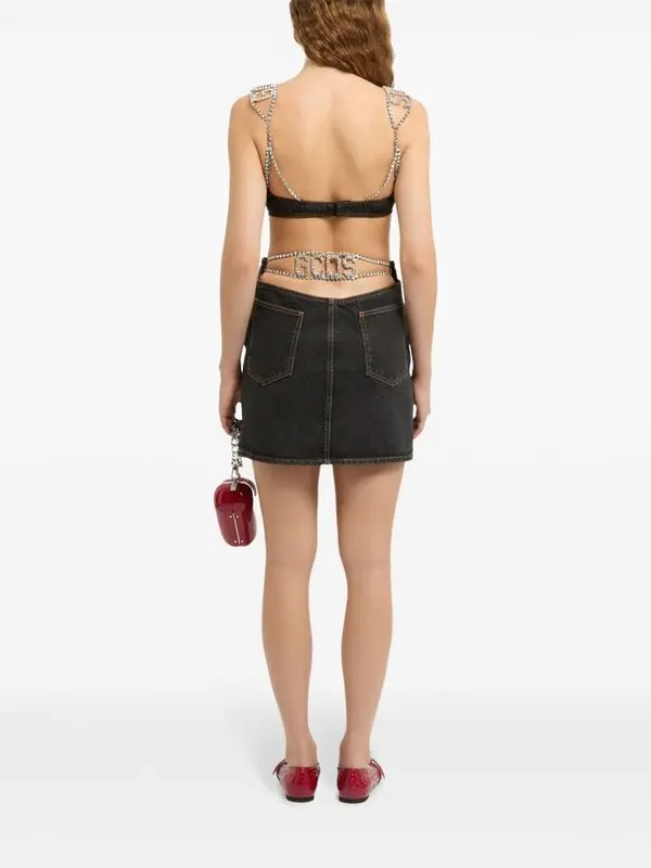 Gcds Chocker Denim Bra