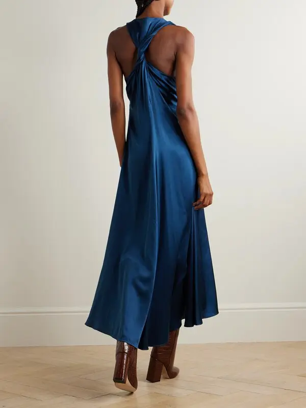 ROKSANDA Nuria Twisted Silk-satin Midi Dress