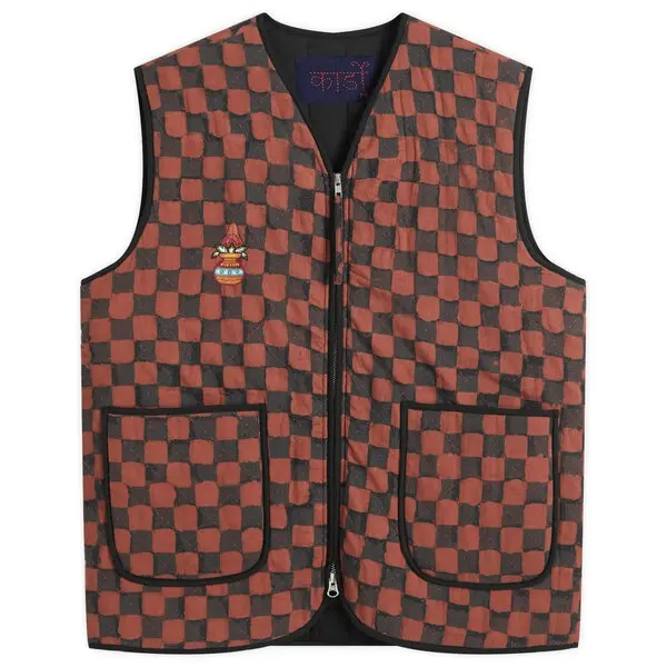 KARDO Chota Amar Kantha Embroidered Vest - Brown