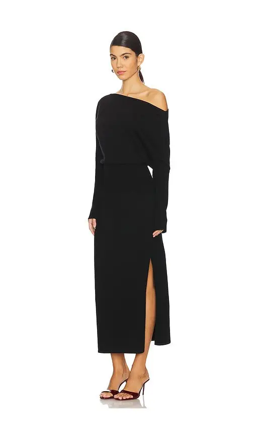 Simkhai Janese Off Shoulder Midi Dress - Black
