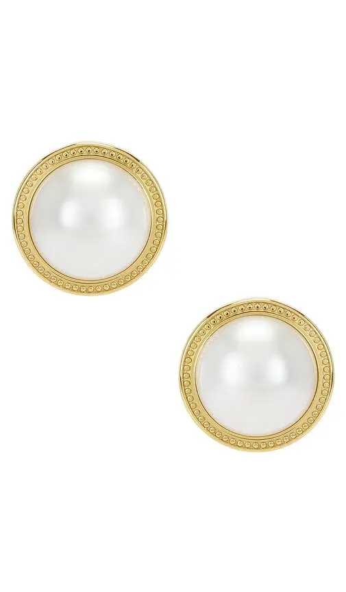 CENDRE Rue Cler Pearl Stud Earrings - Gold