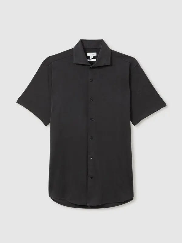 REISS Robbie Modal-blend Shirt - Black