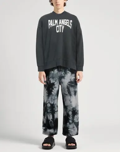 Palm Angels Cotton Crewneck Sweatshirt With Logo Print