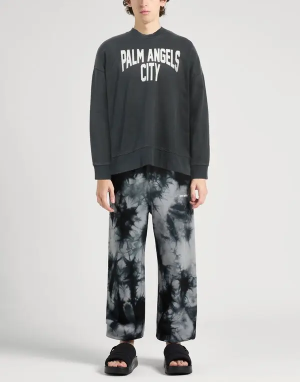 Palm Angels Cotton Crewneck Sweatshirt With Logo Print