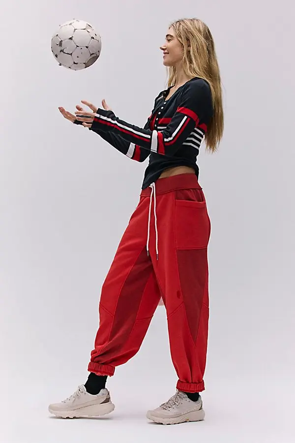Free People Making It Joggers - Victory Red