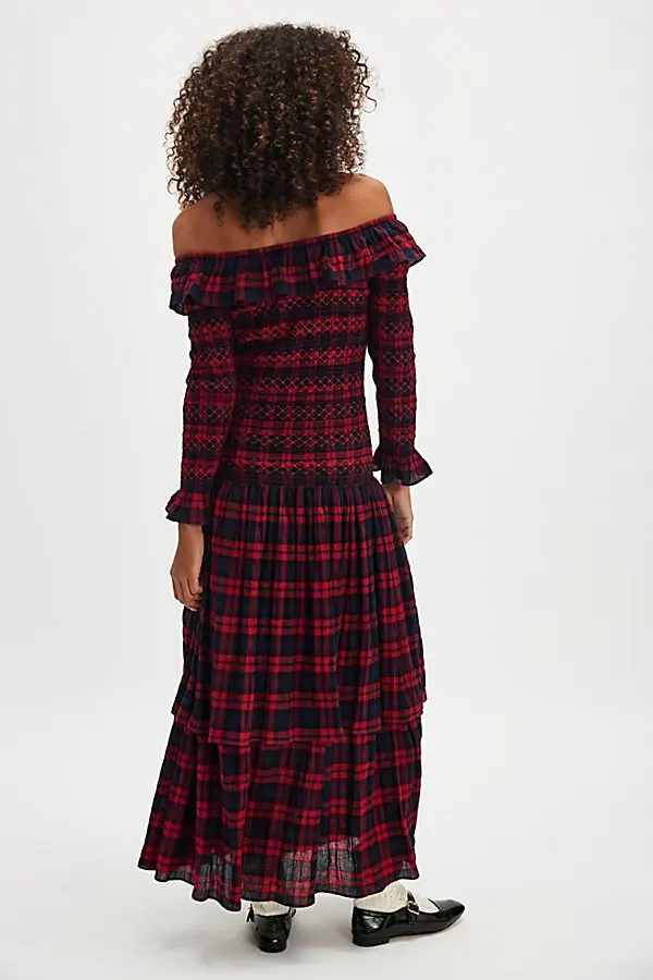 TACH Sayani Plaid Maxi Dress