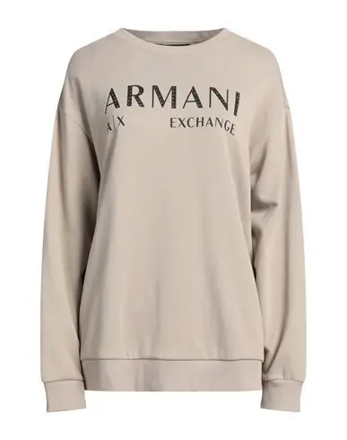Armani Exchange Solid Color Sweatshirt - Beige