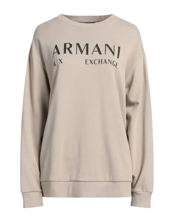 Armani Exchange Solid Color Sweatshirt - Beige