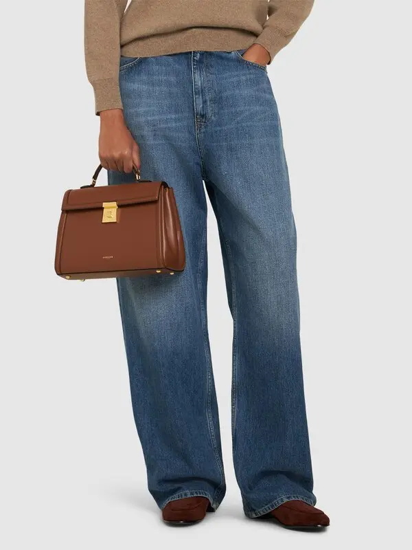 DEMELLIER Midi Paris Smooth Leather Top Handle Bag