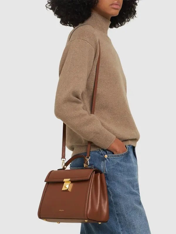 DEMELLIER Midi Paris Smooth Leather Top Handle Bag