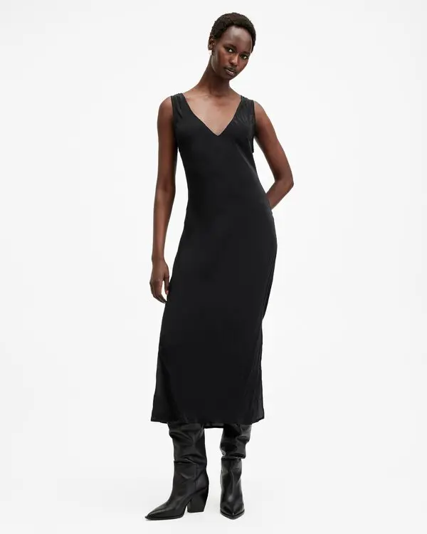 izabela embellished mesh mini dress ALLSAINTS Izabela Embellished Mesh Mini Dress