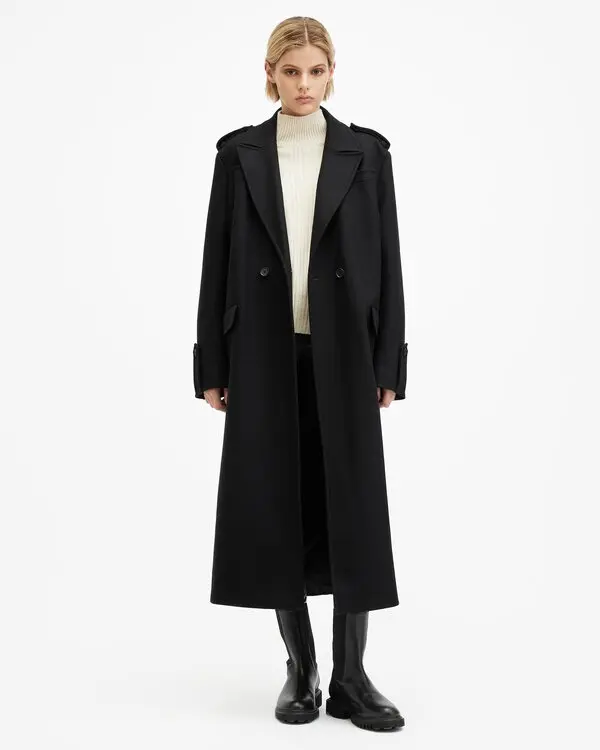 ALLSAINTS Augusta Cashmere Wool Blend Coat