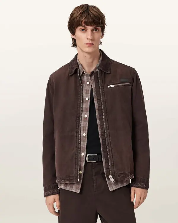 ALLSAINTS Rothwell Cotton Jacket - Brown